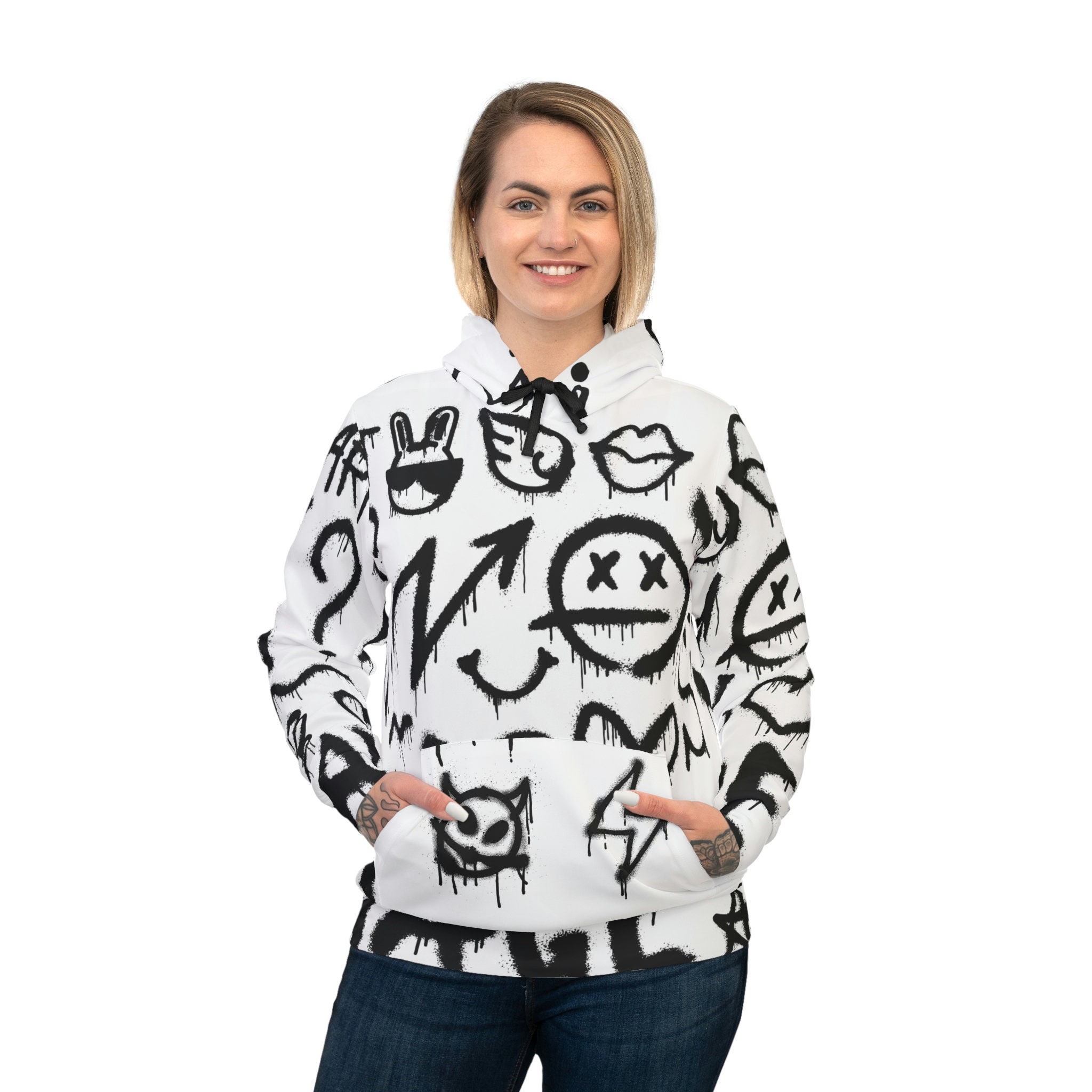 Rebel Graffiti, Street Art Inspired Athletic Hoodie - Etsy