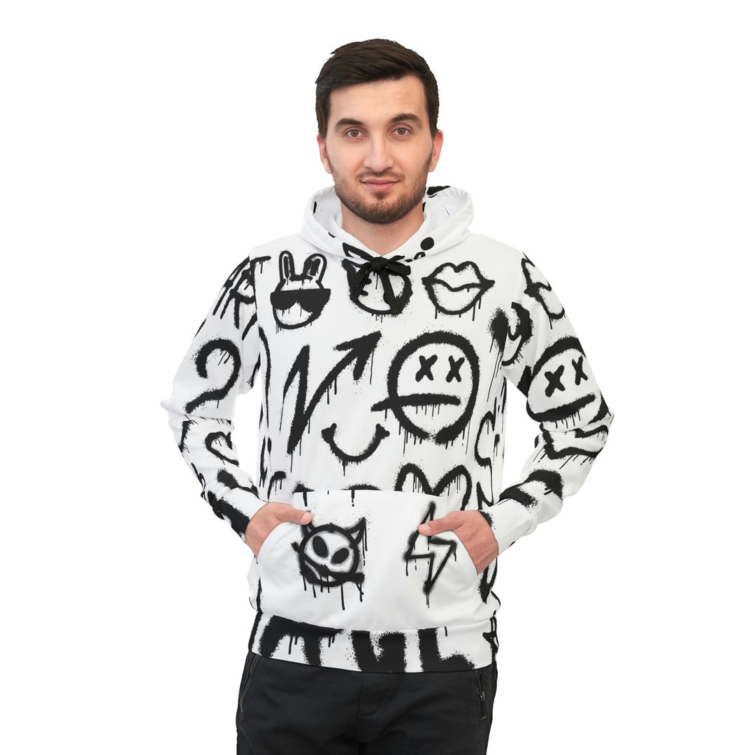 Rebel Graffiti, Street Art Inspired Athletic Hoodie - Etsy