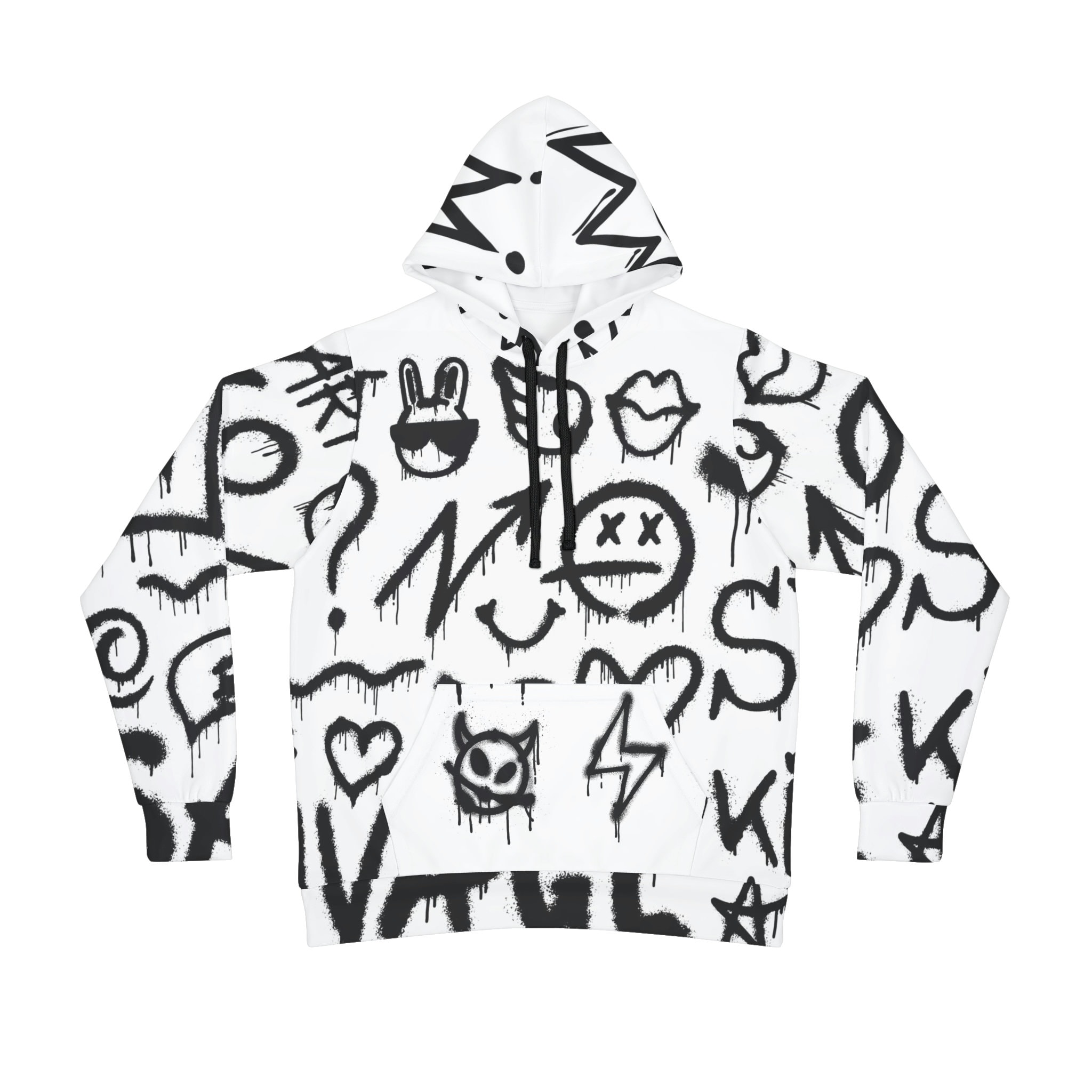 Rebel Graffiti, Street Art Inspired Athletic Hoodie - Etsy