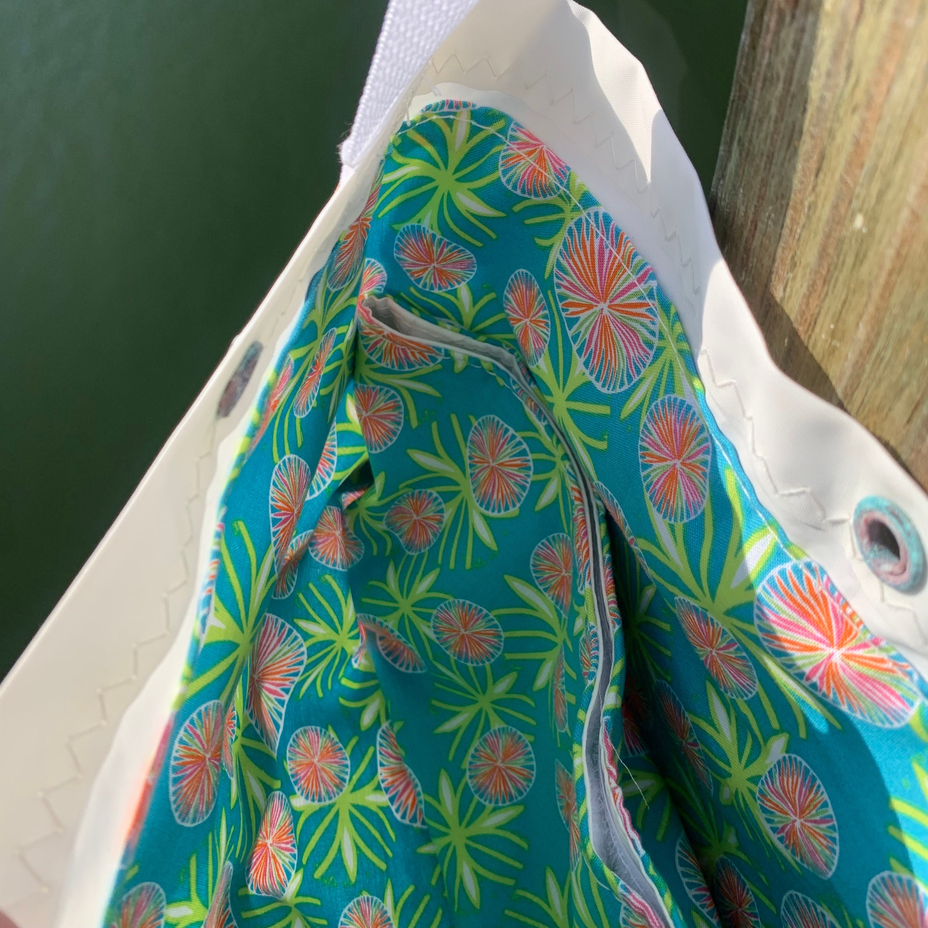 Optimist Sail Small Tote/handbag (tropical Lining) - Etsy