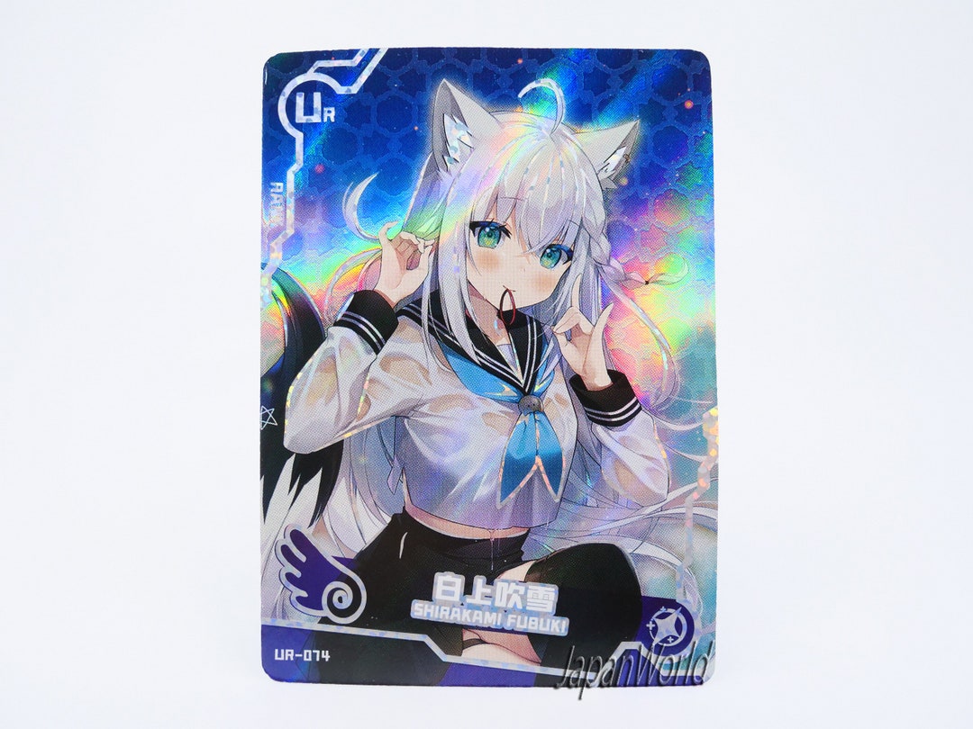 Hololive Card Virtual Youtuber Shirakami Fubuki Vtuber Card - Etsy