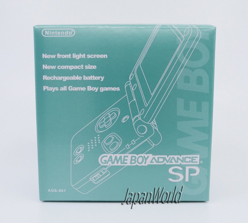 Nintendo Game Boy Advance SP Emerald Portable Console Box - GBA SP Box ...