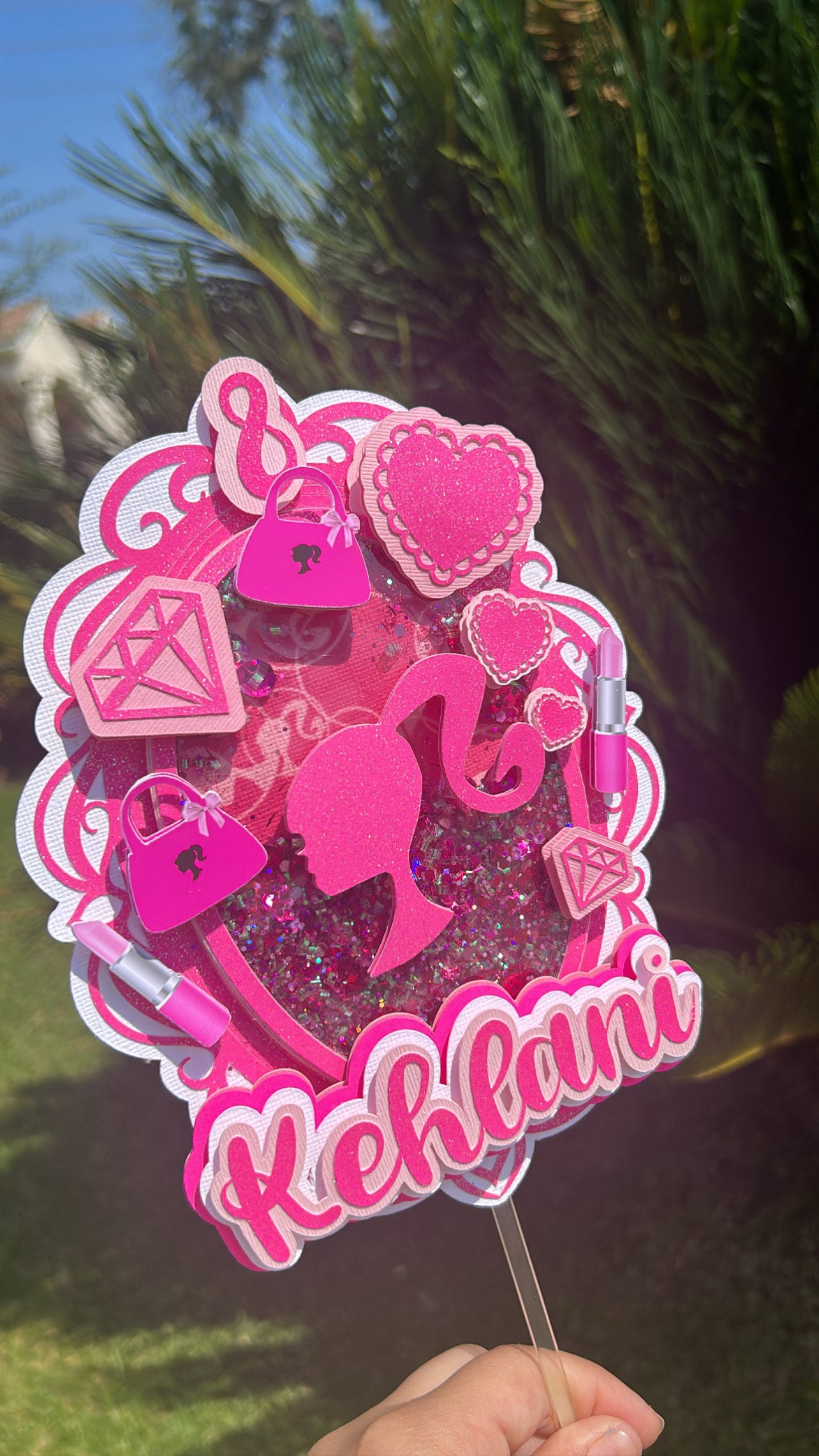 Pink Doll Head Cake Topper - Etsy