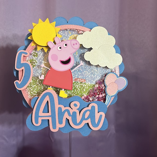 Peppa Pig Cake Topper - Etsy