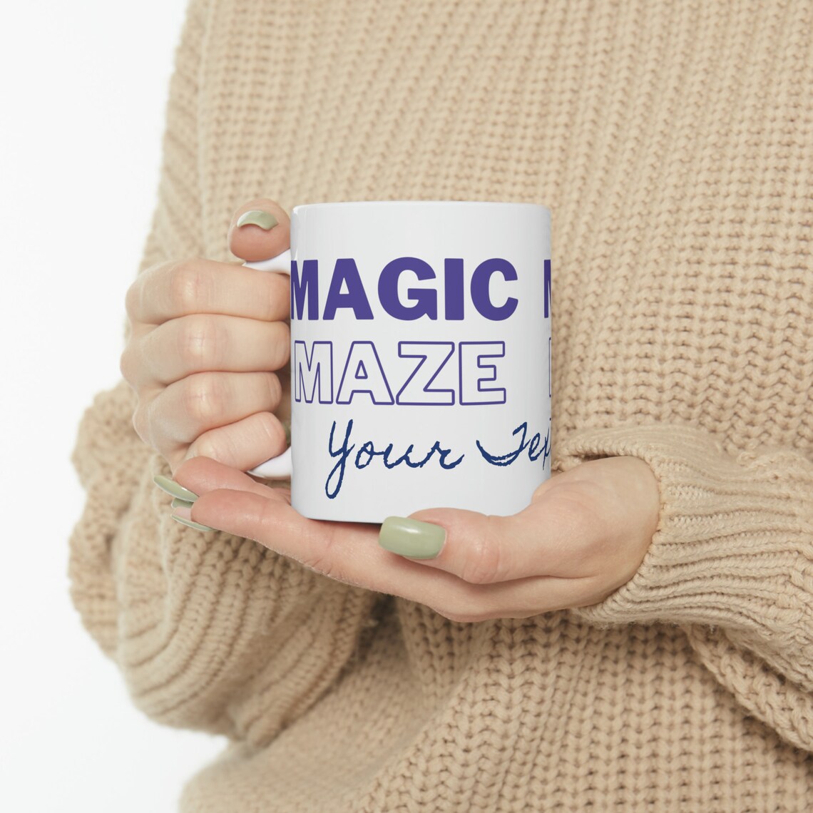 Personalized Magic Maze Mug, Customizable Labyrinth Coffee Cup, Unique Puzzle Design Drinkware ...