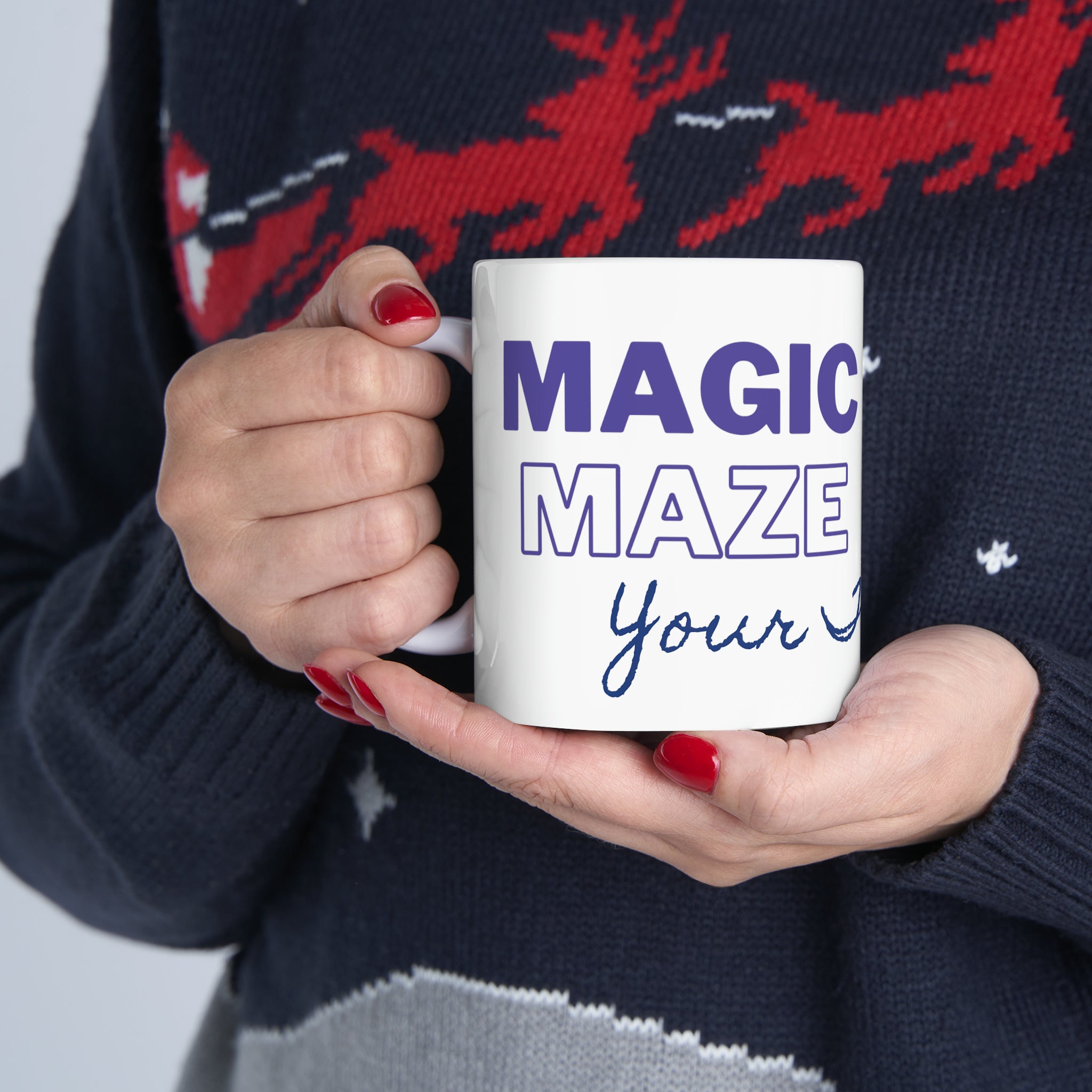 Personalized Magic Maze Mug, Customizable Labyrinth Coffee Cup, Unique ...