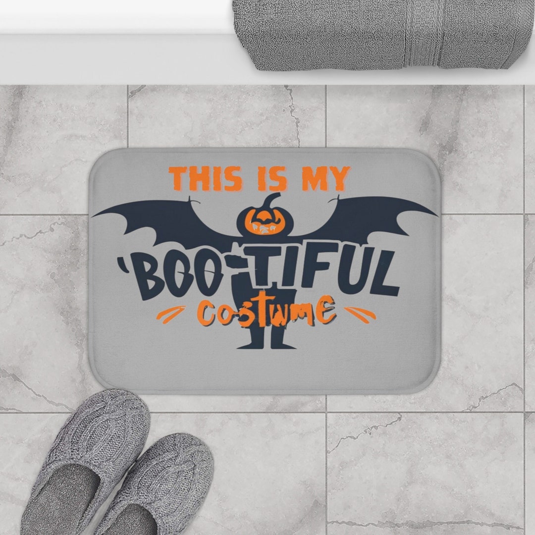 This is My Bootiful Costume Halloween Bath Mat, 100% Microfiber, Anti ...