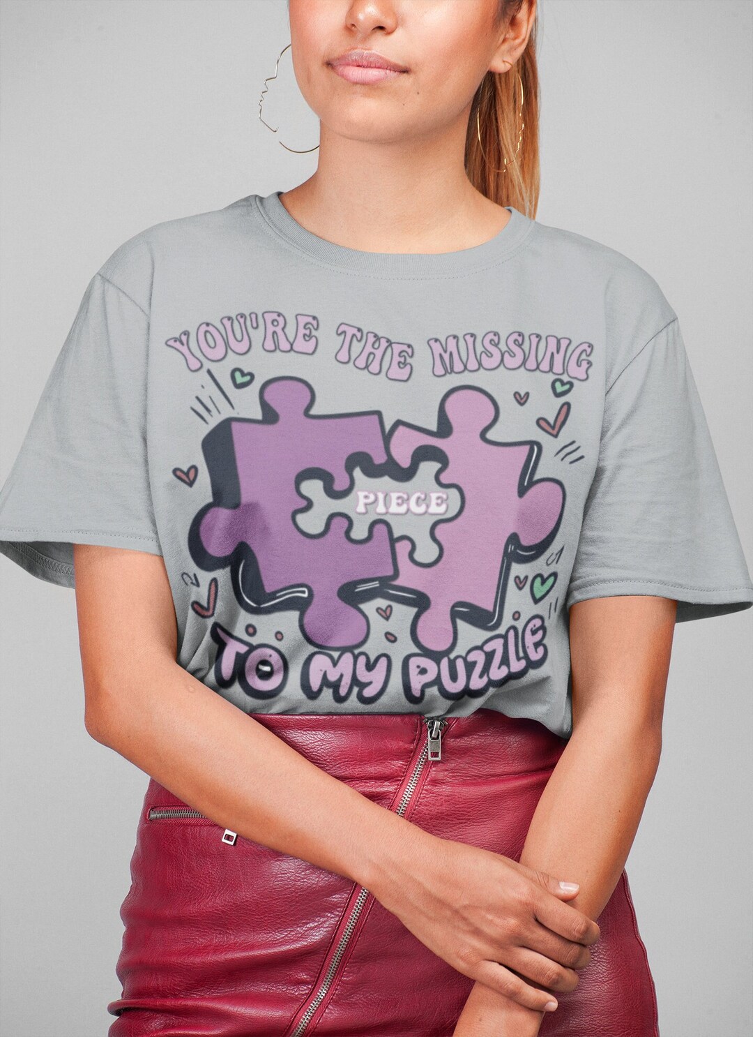 You're the Missing Piece to My Puzzle,unisex Softstyle Tee,valentine's ...