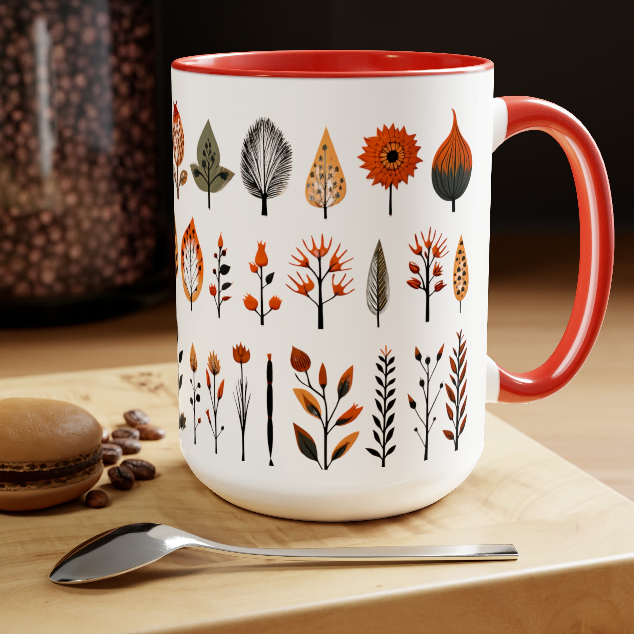 Special Thanksgiving Gift Mug, White Thanksgiving Symbol, Festive ...