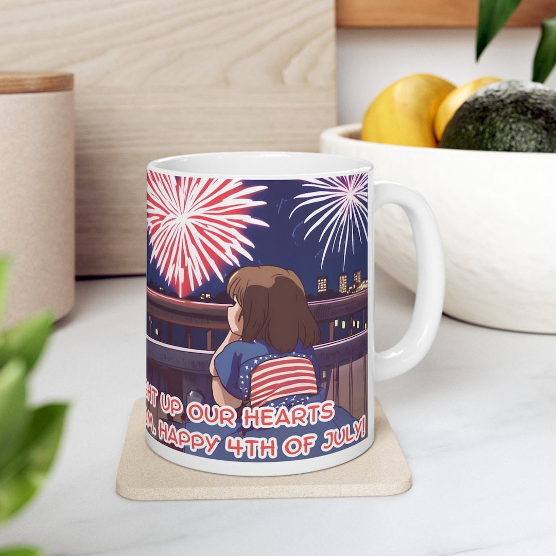 Happy 4th of July, Patriotic Coffee Cup, Independence Day Gift, USA ...