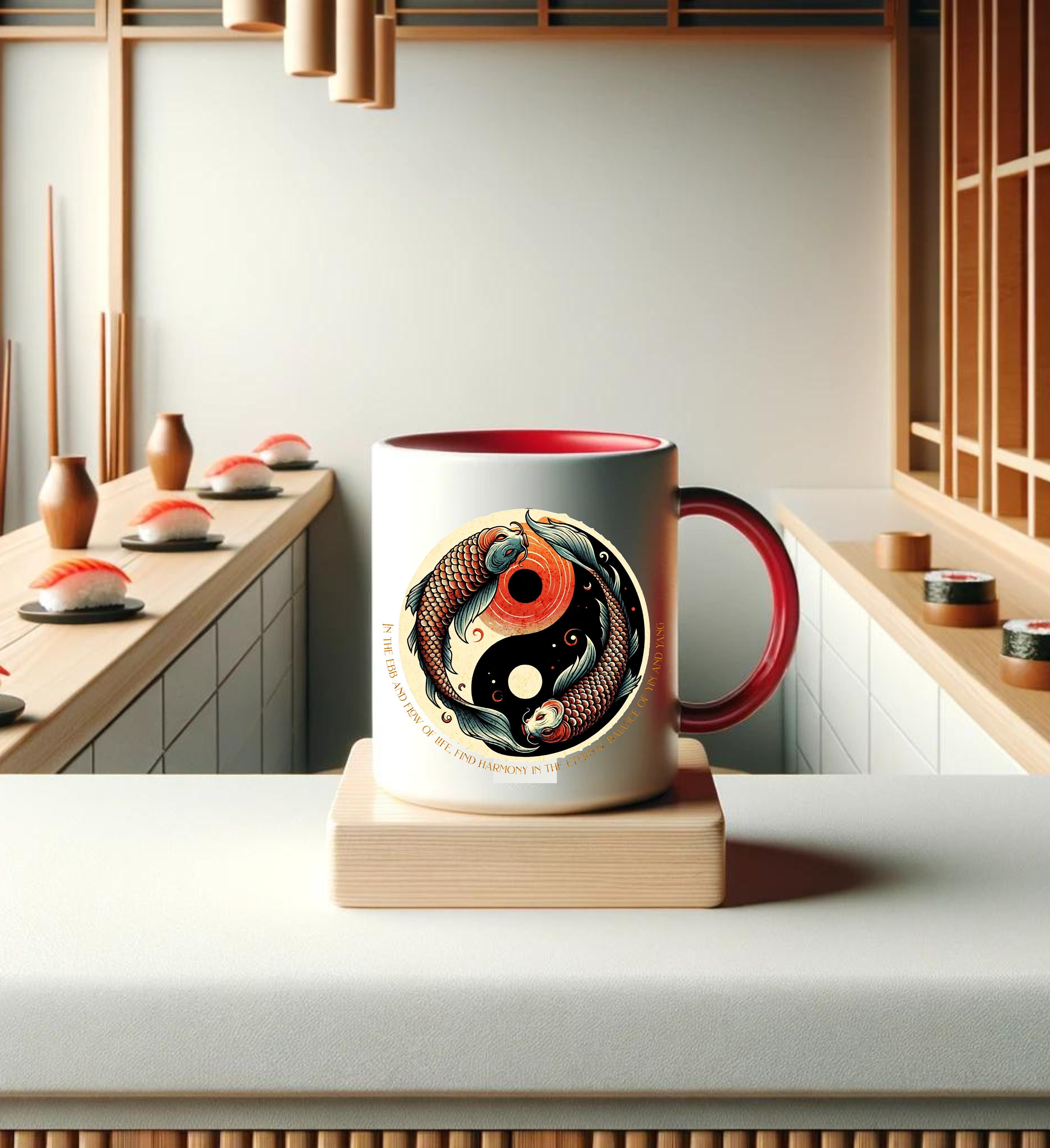 Yin Yang Koi Fish Mug With Asian-inspired Design - Etsy