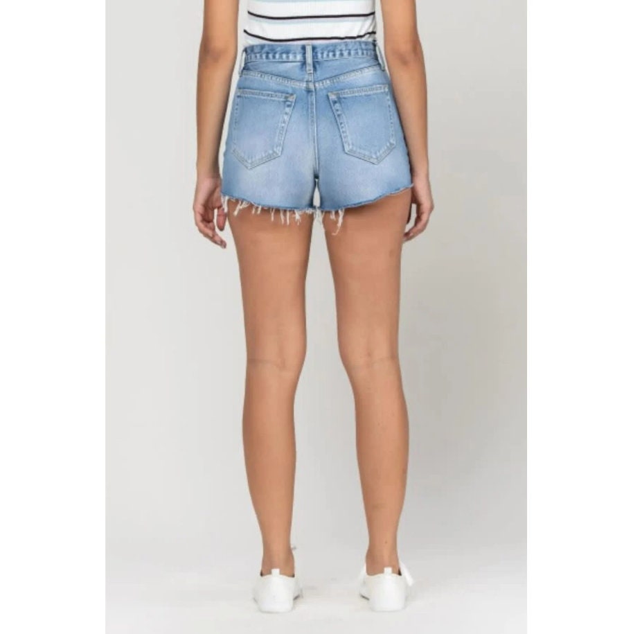 Cello High Rise Raw Hem Distressed Shorts - Etsy