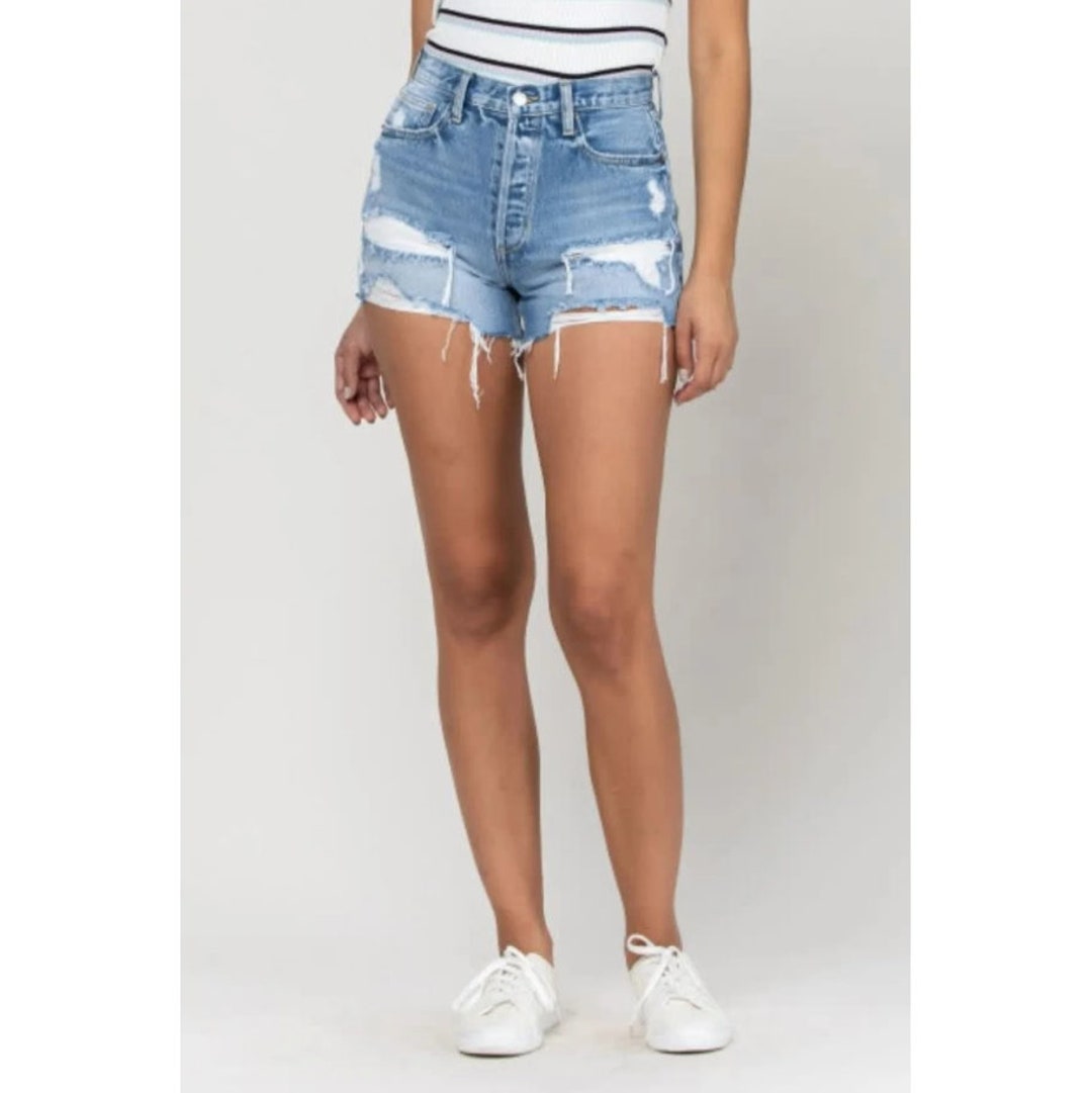 Cello High Rise Raw Hem Distressed Shorts - Etsy