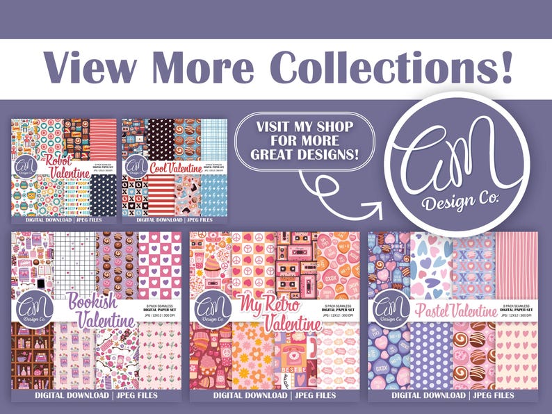 Hand Drawn Love Bug Digital Paper, Valentine's Day Seamless Patterns ...