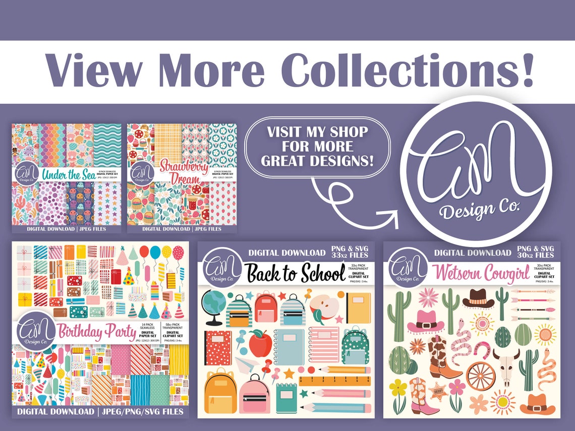 Birthday Party Clipart Bundle, Celebration Clipart for Invitations and ...