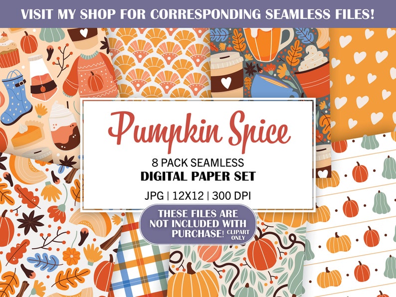Pumpkin Spice Clipart Bundle, Autumn Clipart for Digital Planners, Fall ...