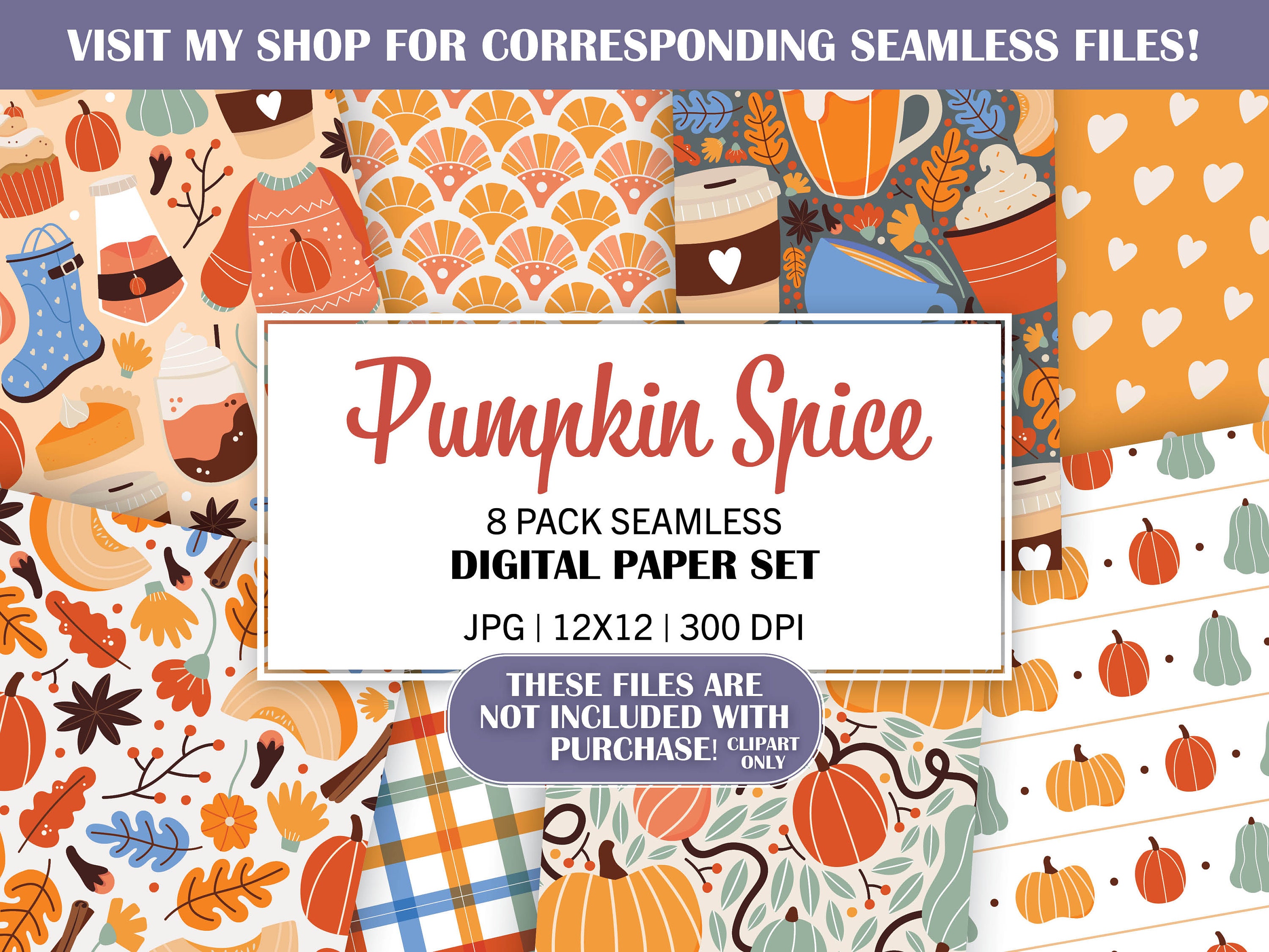 Pumpkin Spice Clipart Bundle, Autumn Clipart for Digital Planners, Fall ...