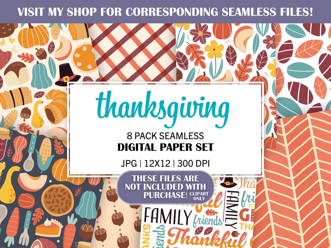 Thanksgiving Clipart Bundle, Fall or Autumn Clipart for Holiday ...