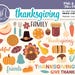 Thanksgiving Digital Paper and Clipart Set, Fall or Autumn Seamless ...