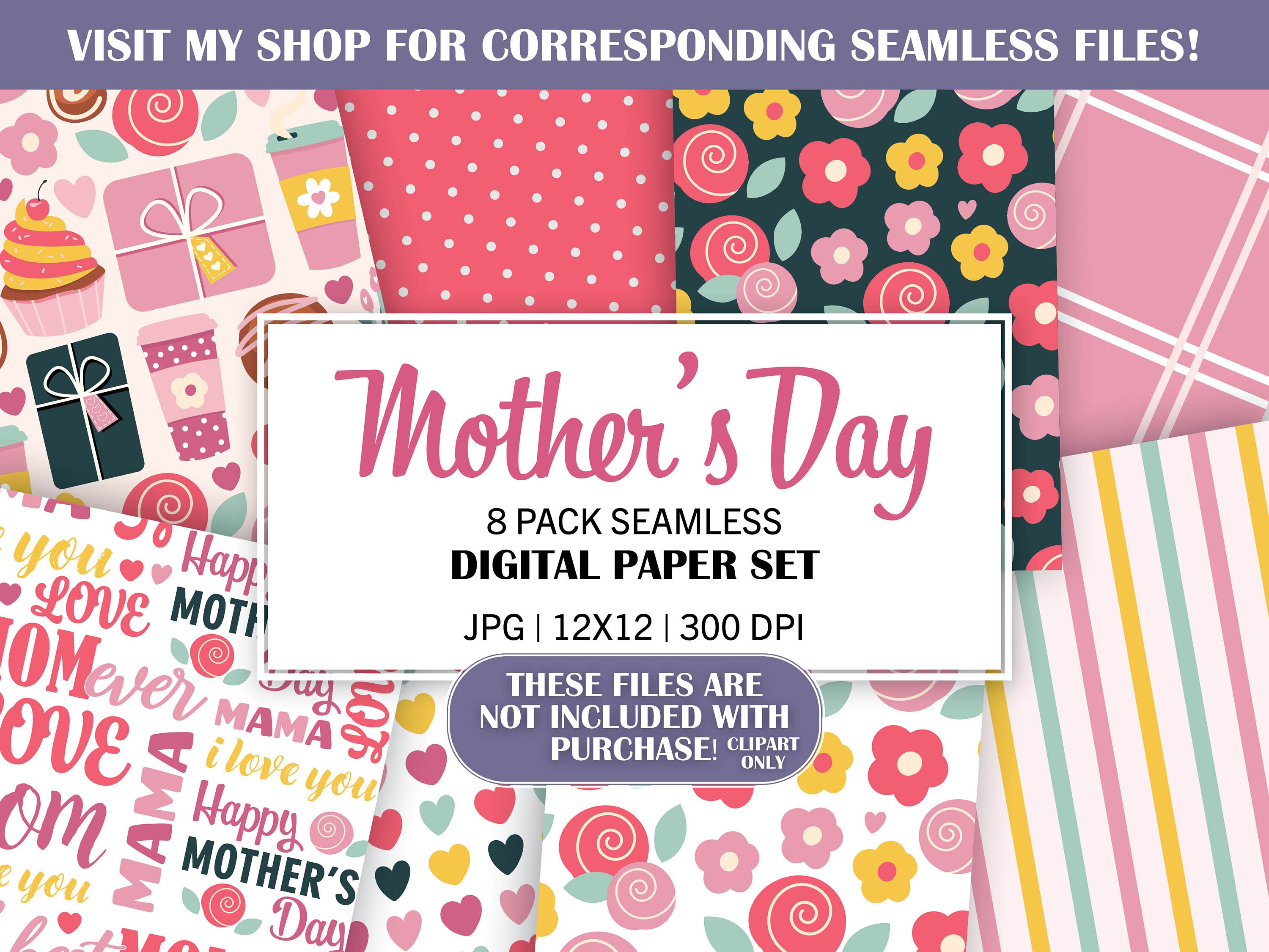Mother’s Day Clipart Bundle, Clipart for Mom, Mama, or Nana, First ...