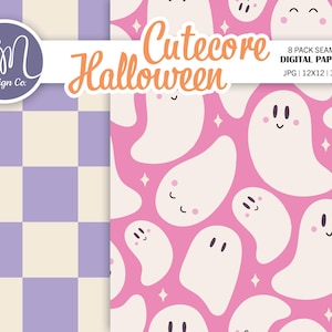 Cutecore Halloween Digital Paper and Clipart Set, Pastel Spooky ...