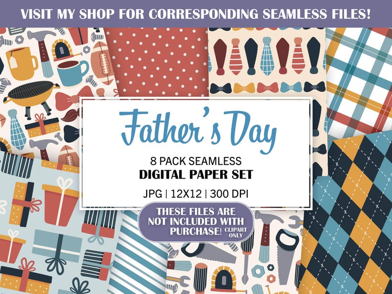 Father’s Day Clipart Bundle, Stepdad or Grandpa Clipart for Card ...
