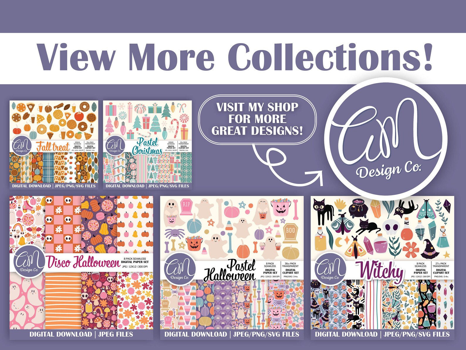 Disco Halloween Digital Paper and Clipart Set, Spooky and Groovy ...