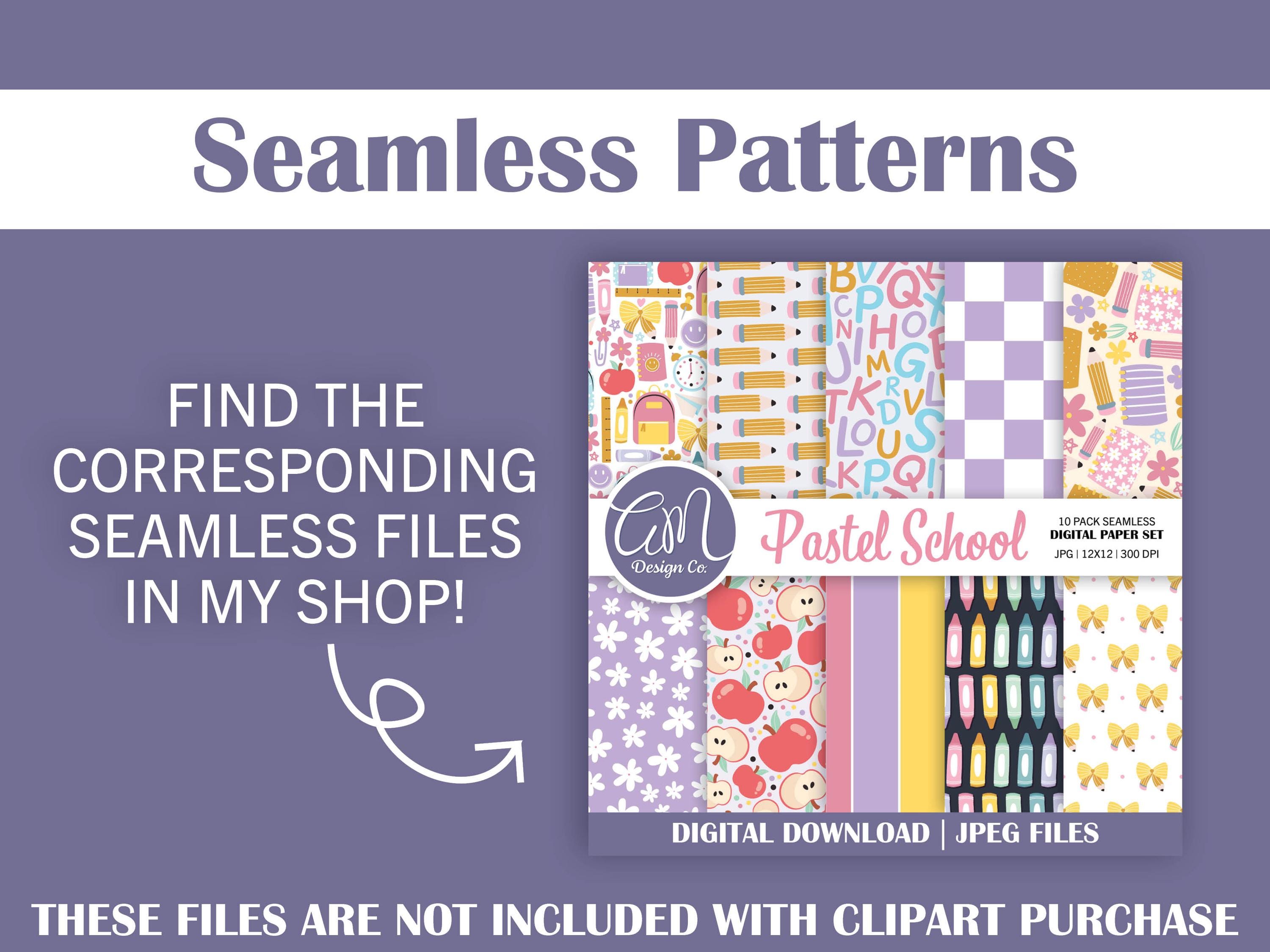 Pastel Back to School or End of School Clipart Set, Teacher Clipart ...