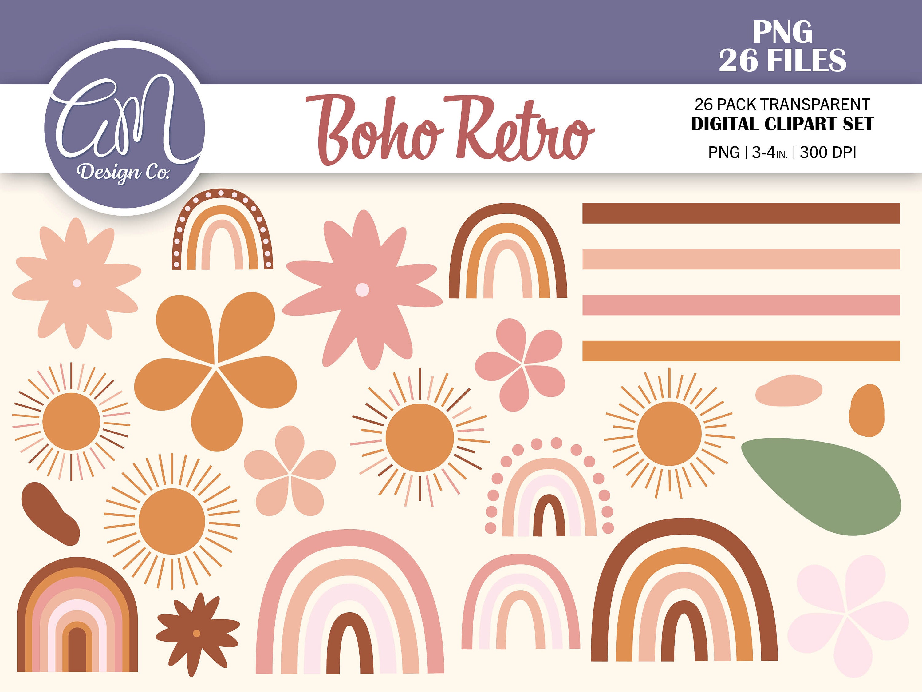 Boho Digital Paper Groovy Retro Seamless Pattern Summer - Etsy