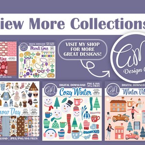 Snow Day Clipart Bundle, Winter Holiday Clipart for Digital Planner ...