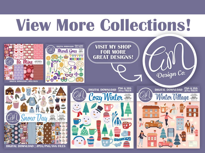 Snow Day Clipart Bundle, Winter Holiday Clipart for Digital Planner ...