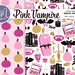 Pink Vampire Digital Paper, Halloween Seamless Pattern, Pastel Goth ...