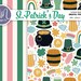 St Patrick's Day Digital Paper, Irish Clover Seamless Pattern, Lucky ...