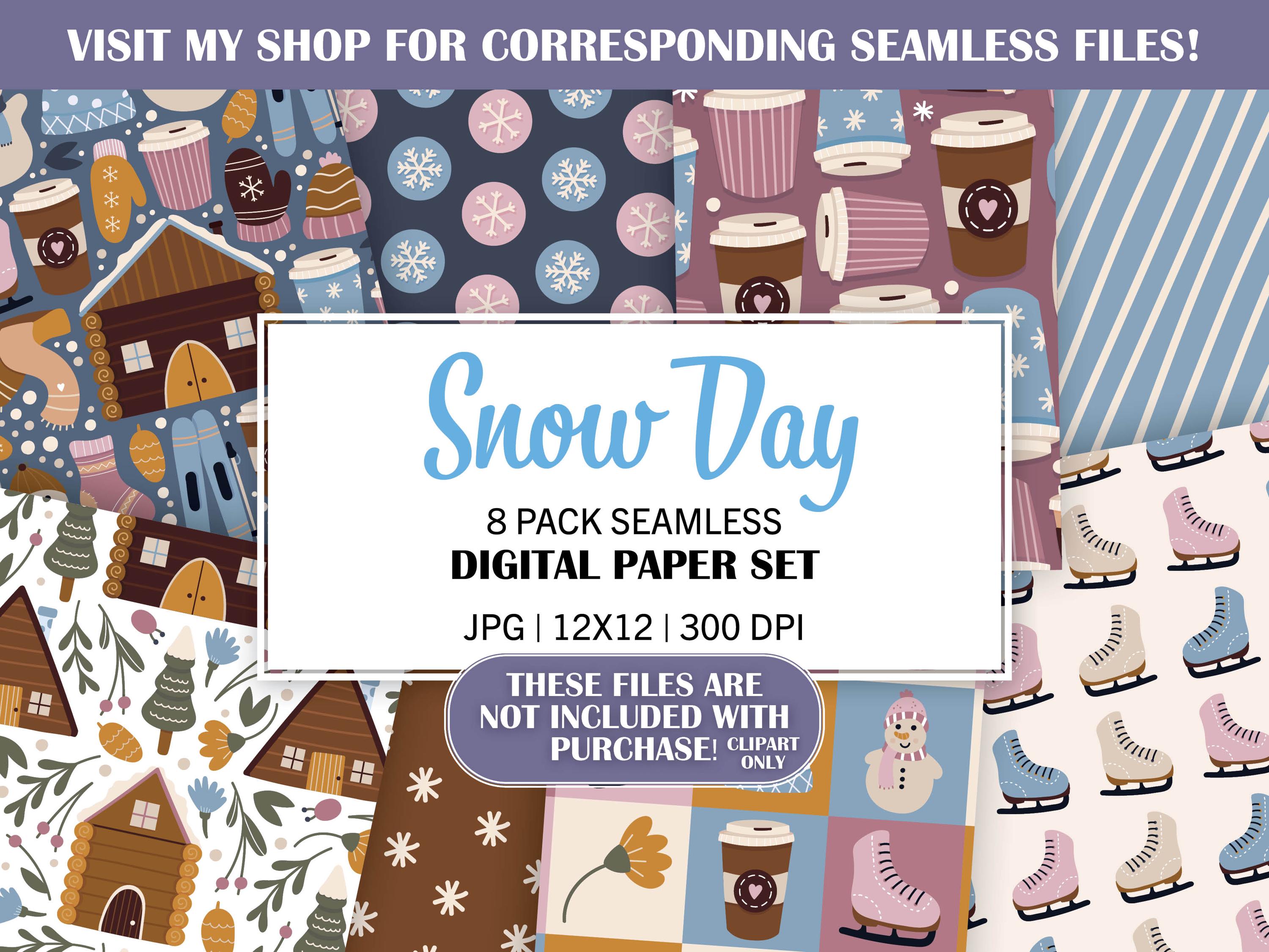 Snow Day Clipart Bundle, Winter Holiday Clipart for Digital Planner ...