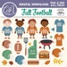 Fall Football Clipart Bundle, Sports Clipart for Birthday Invitation ...