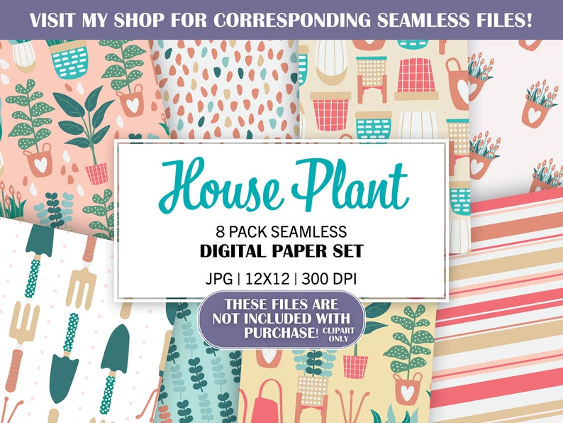 Plant Clipart Set, House Plant Clipart, Plant Digital Stickers ...