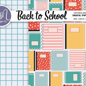 Back to School Digital Paper and Clipart Set, Teacher Clipart ...