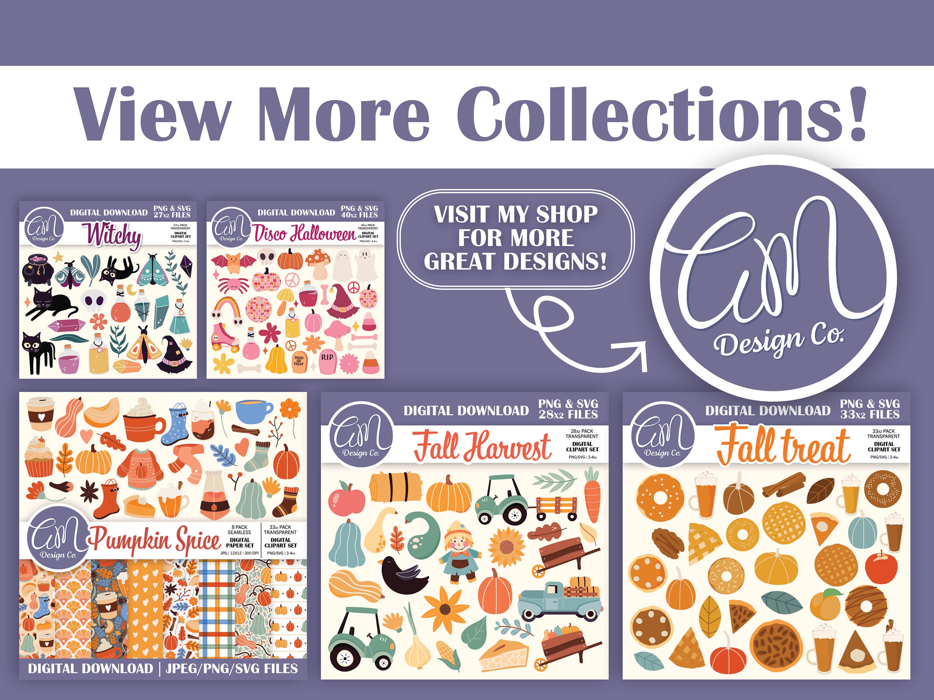 Pumpkin Spice Clipart Bundle, Autumn Clipart for Digital Planners, Fall ...