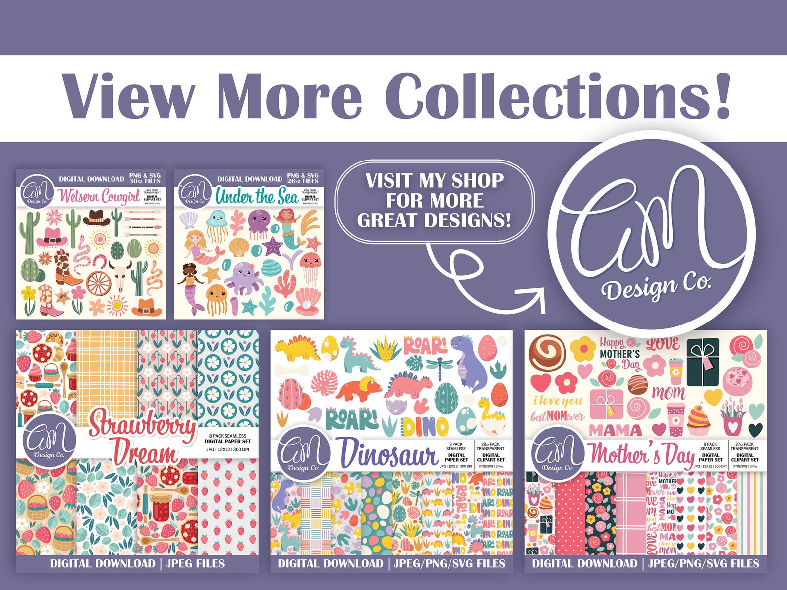Strawberry Garden Digital Paper and Clipart Set, Cottagecore Fruit ...