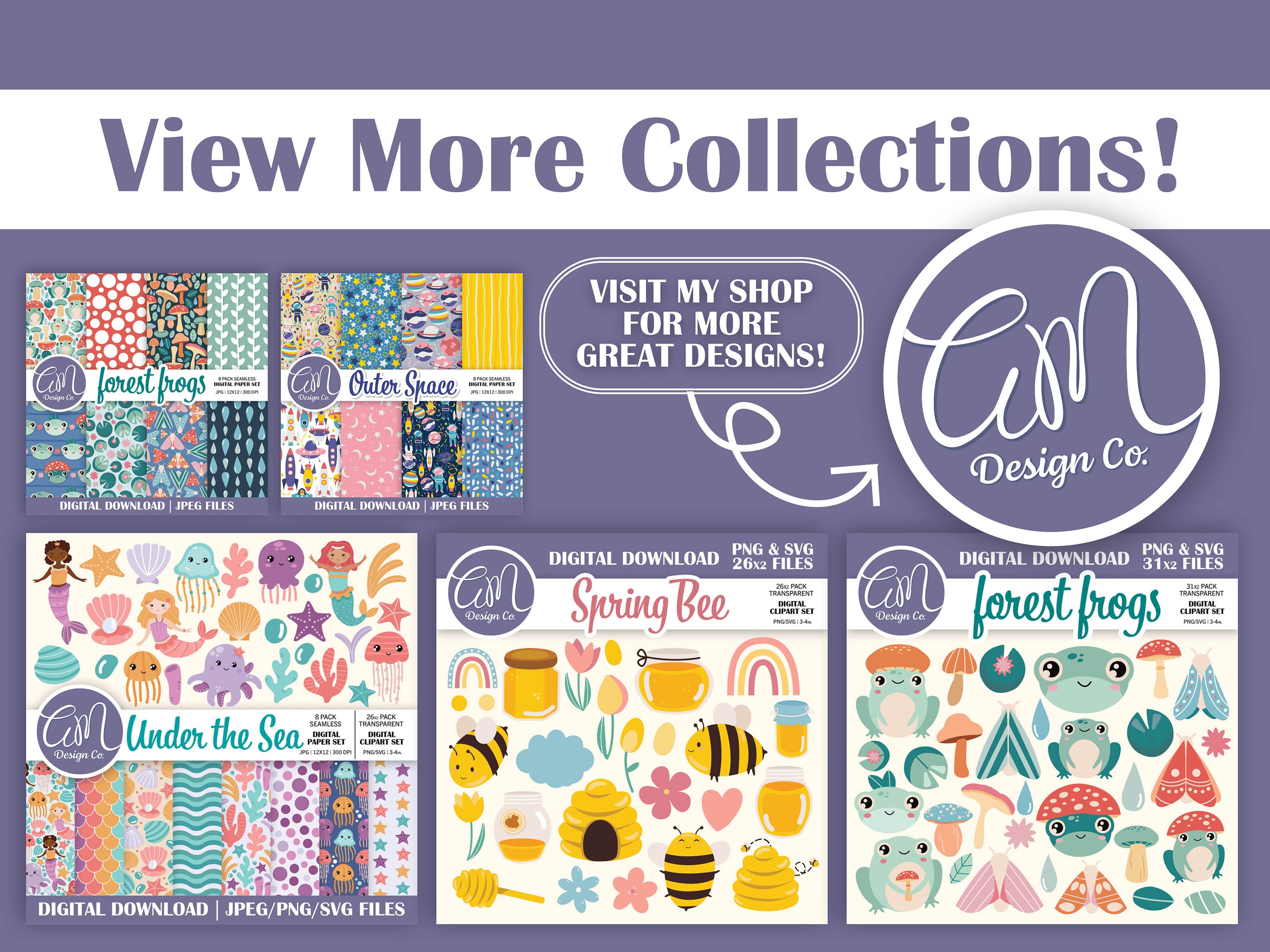 Under the Sea Clipart Bundle, Clipart for Mermaid Invitation, Summer ...