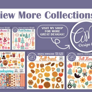 Thanksgiving Clipart Bundle, Fall or Autumn Clipart for Holiday ...