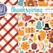 Thanksgiving Digital Paper and Clipart Set, Fall or Autumn Seamless ...
