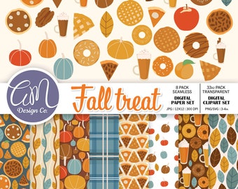 Fall Digital Paper Fall Paper Fall Patterns Autumn - Etsy