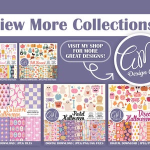 Cutecore Halloween Digital Paper and Clipart Set, Pastel Spooky ...