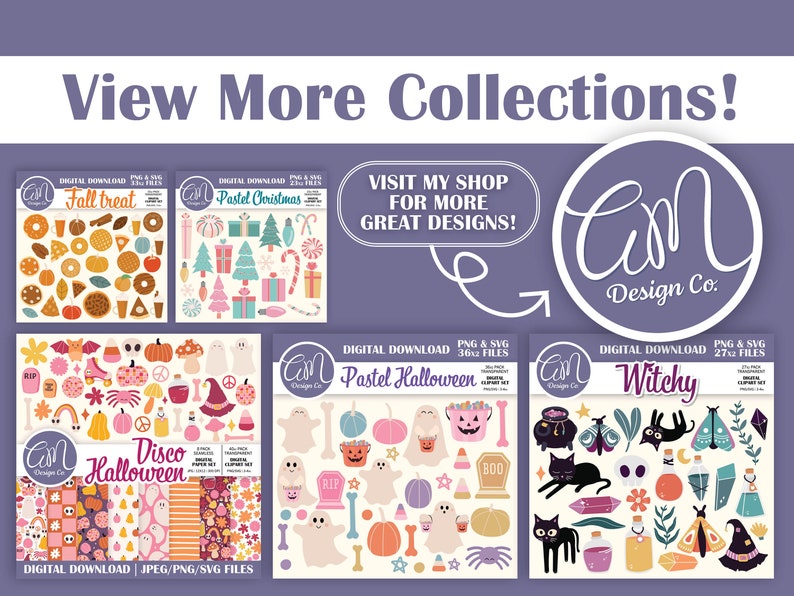 Disco Halloween Clipart Bundle, Retro Clipart for Spooky Bachelorette ...