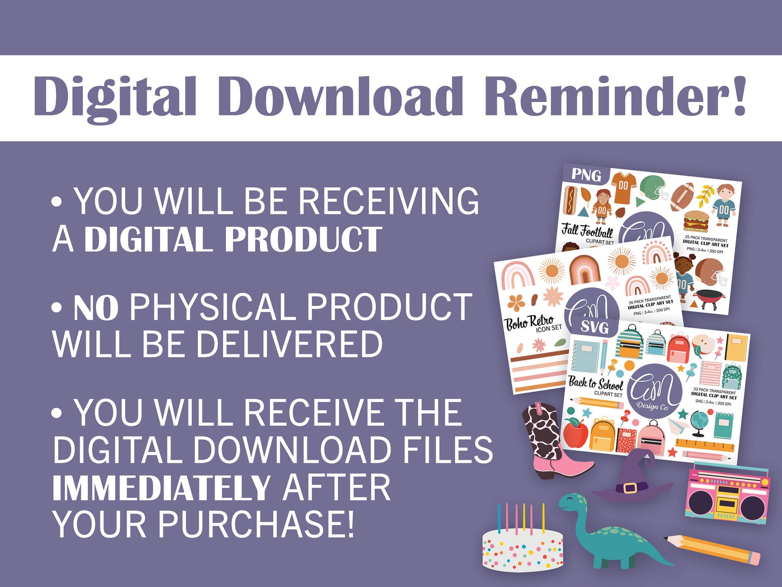 Boho Retro Clipart Set, Boho Clipart, Digital Stickers, Commercial Use ...