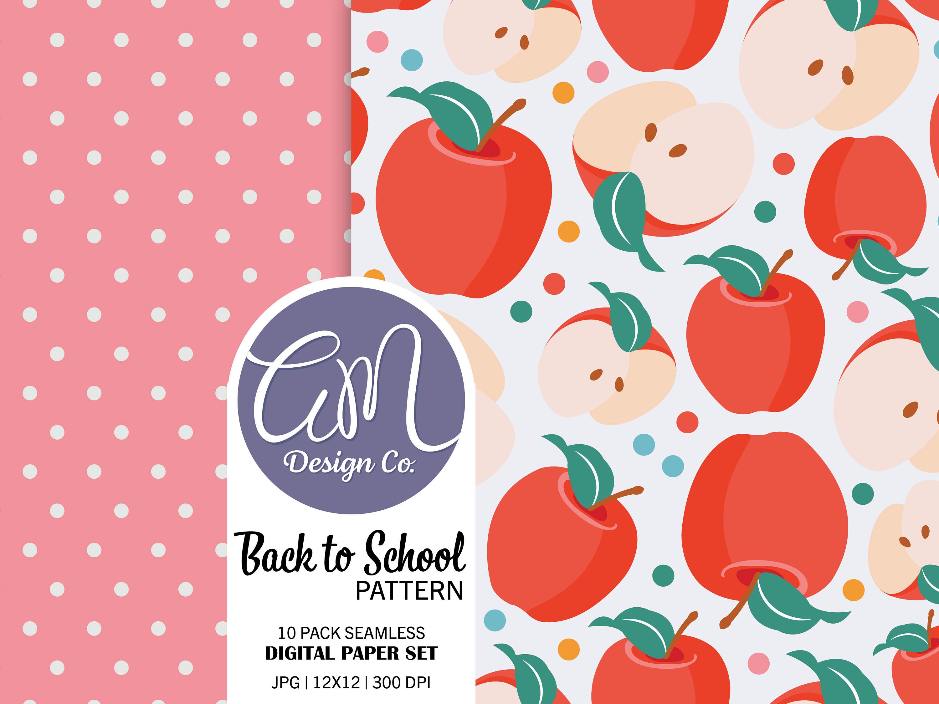 Back to School Digital Paper, Teacher Clipart, Classroom Decor Seamless ...