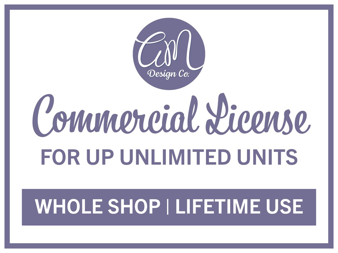 Commercial License, Unlimited Units, Commercial Use, Extended Use ...
