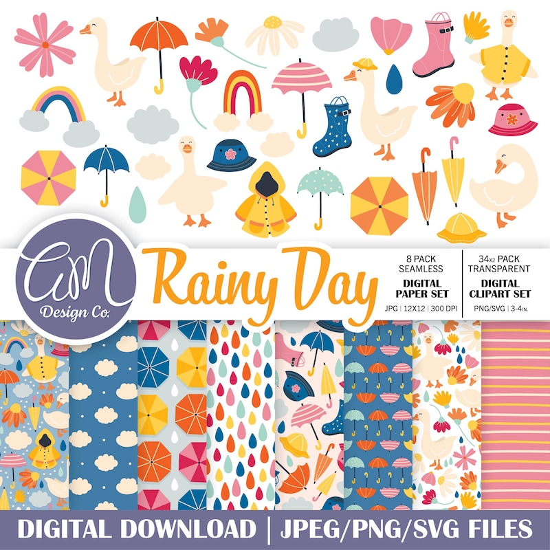 April Clipart - Etsy