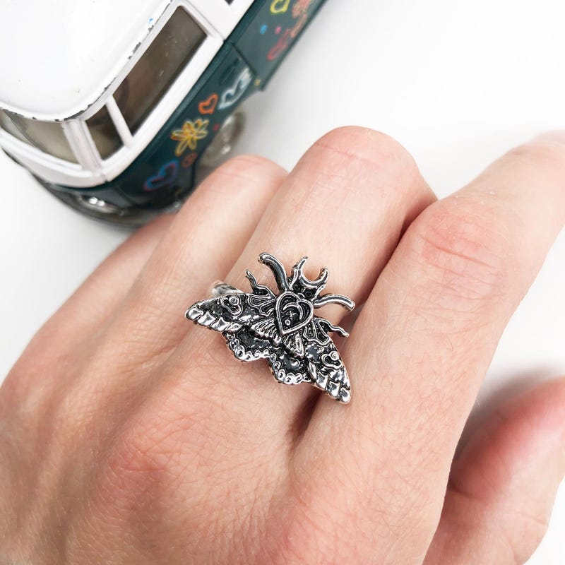 Moth Ring - Etsy